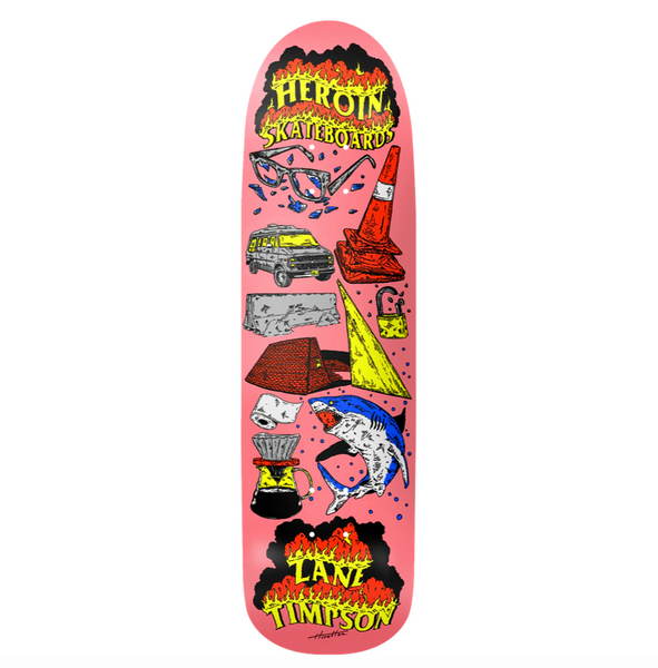 Heroin Skateboards - Life (Zane Timpson) Deck - 9 Inches Wide - Shaped ...
