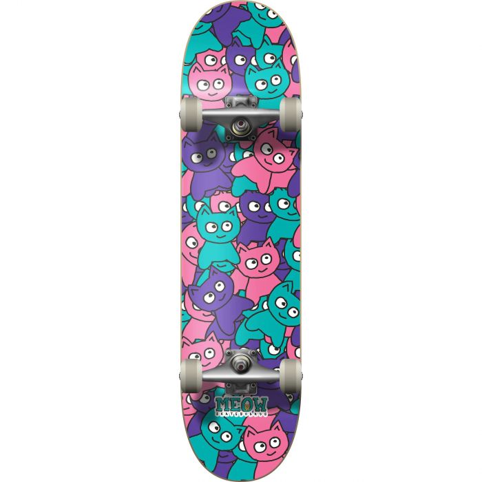 Meow Skateboards | Sticker Pile Complete Classic Skateboard | 7.75 ...