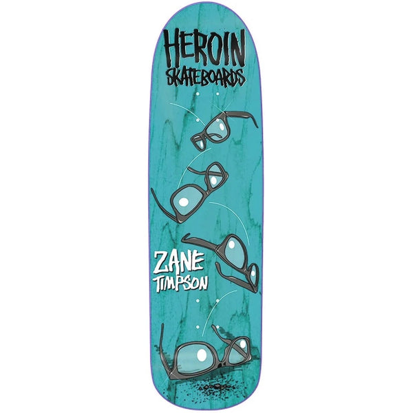Heroin Skateboards - Glasses (Zane Timpson) Deck - 9 Inches Wide ...